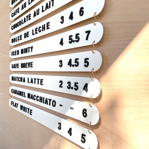 Hanging Menu Sign Magnet Letter Board Cafe Wall Menu Hanging - Etsy