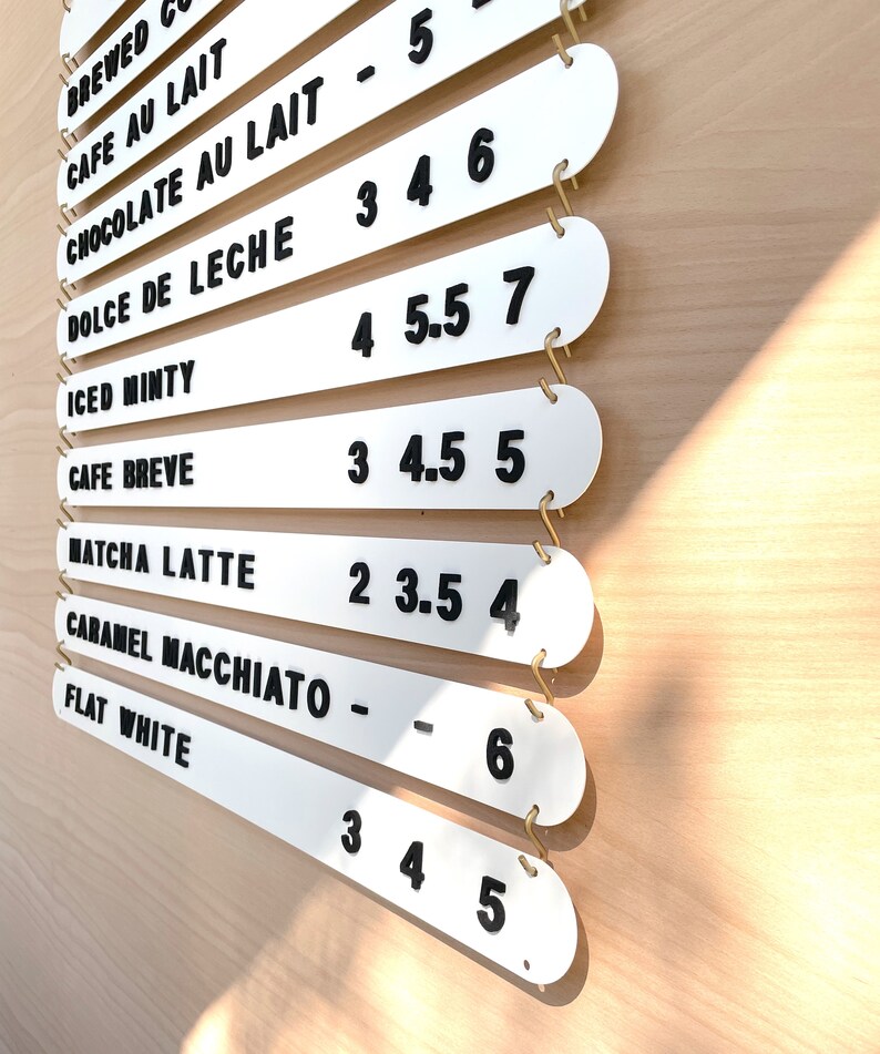 Hanging Menu Sign Magnet Letter Board Cafe Wall Menu Hanging - Etsy