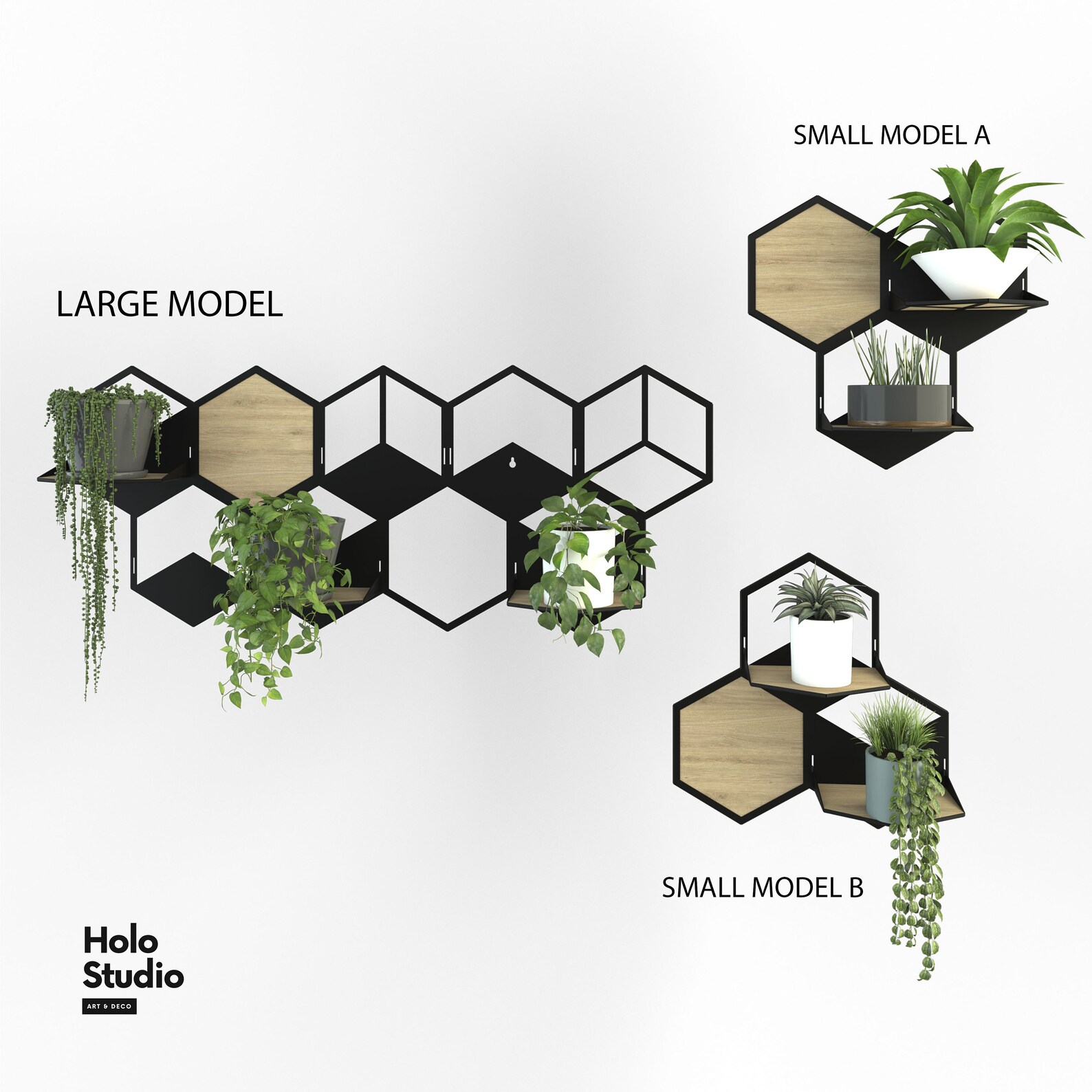 Hexagon Wall Planters Set, Home Plant Decor Inspirations, Ivy Plant ...