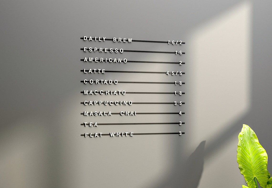 Magnet Letters Board Magnet Menu Board Cafe Menu Display - Etsy