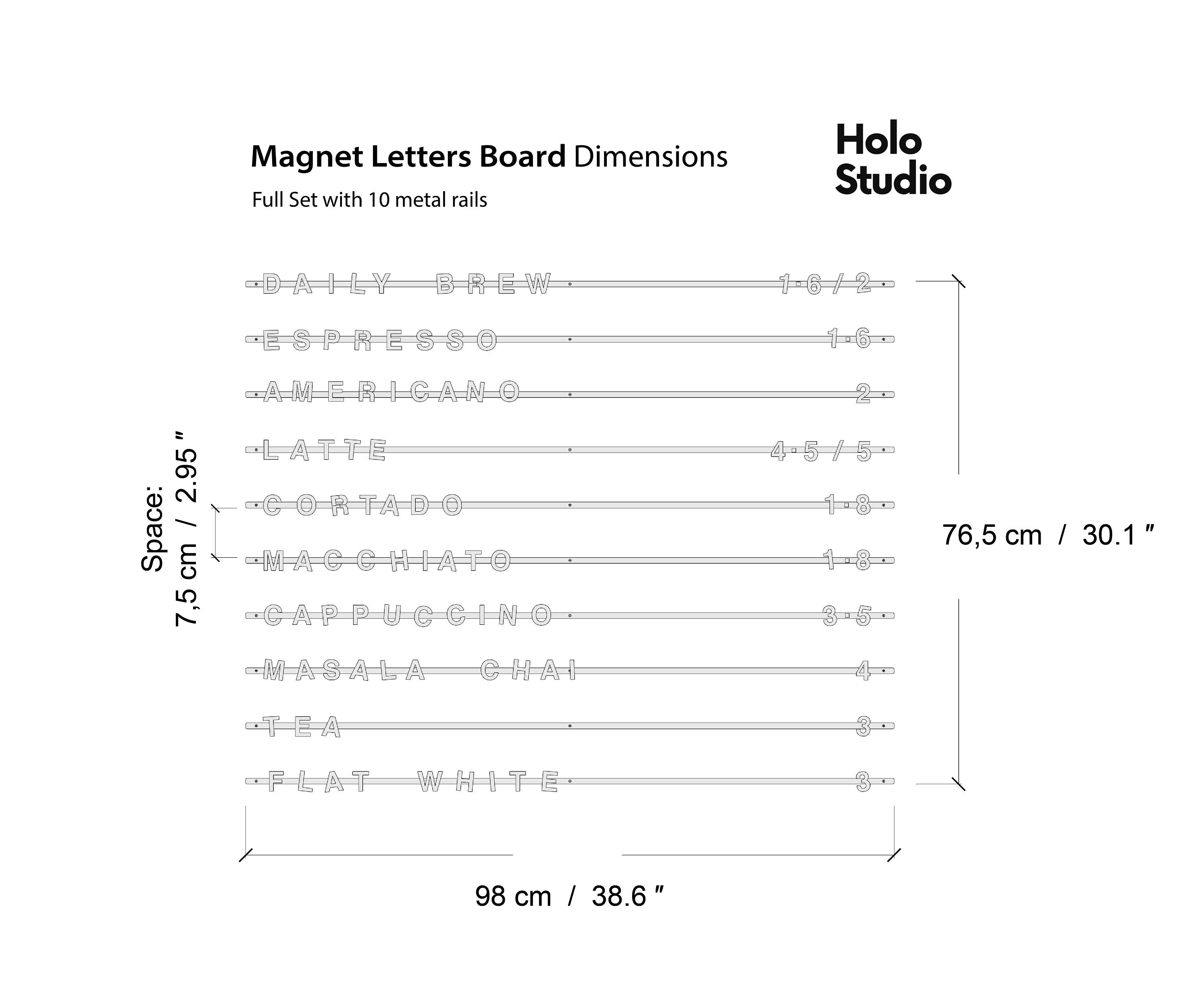 Magnet Letters Board Magnet Menu Board Cafe Menu Display - Etsy UK