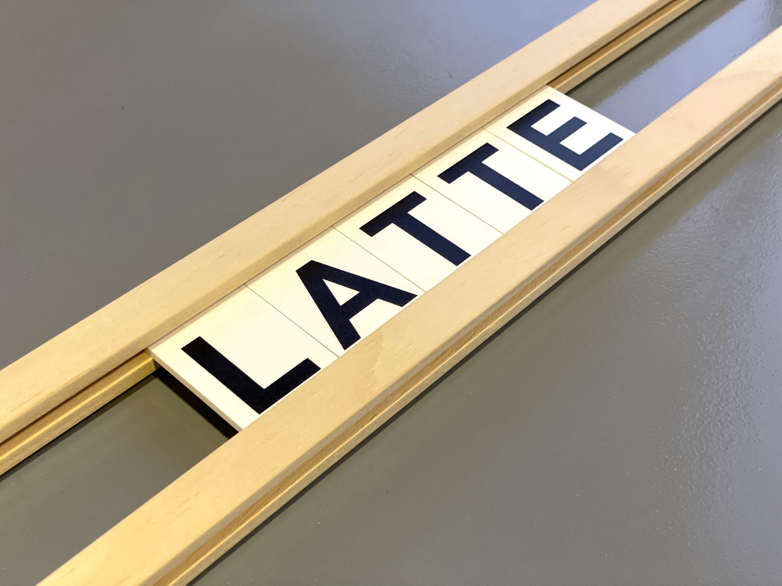 Cafe Menu Board, Wooden Wall Menu Board, Letter Tiles Display, Wall ...