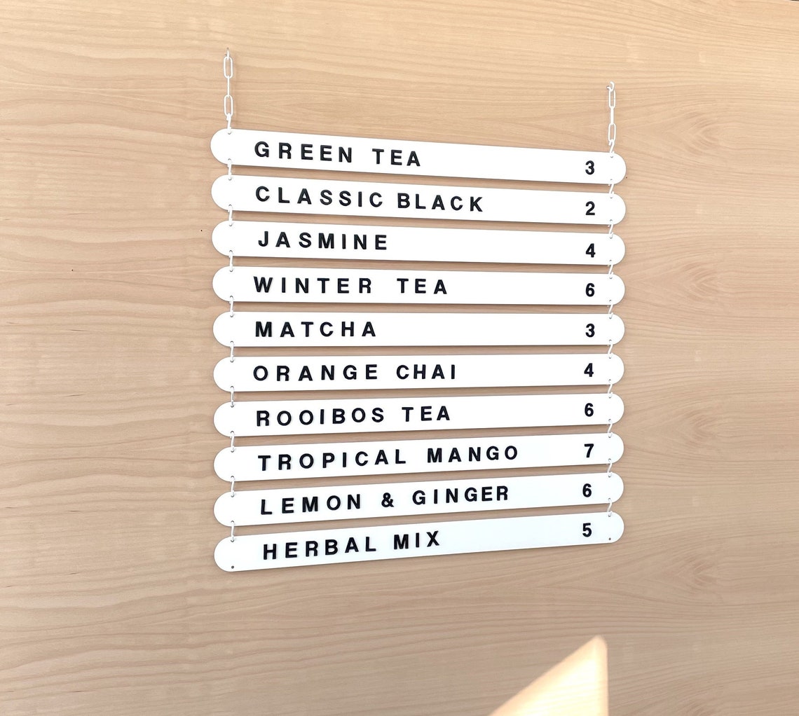 Hanging Menu Sign Magnet Letter Board Cafe Wall Menu Hanging - Etsy UK