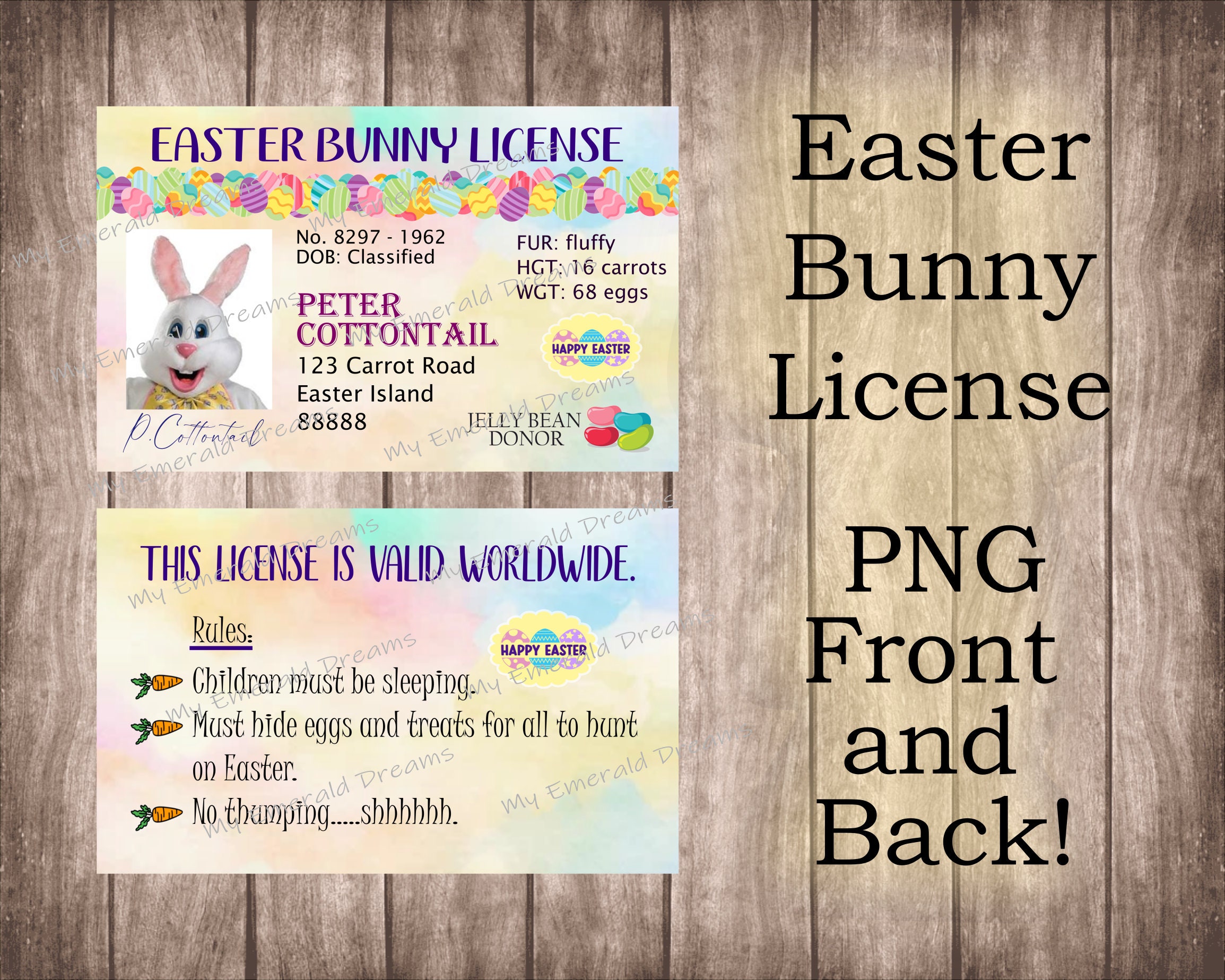 Easter Bunny License PNG File | Sublimation | Instant Digital Download ...