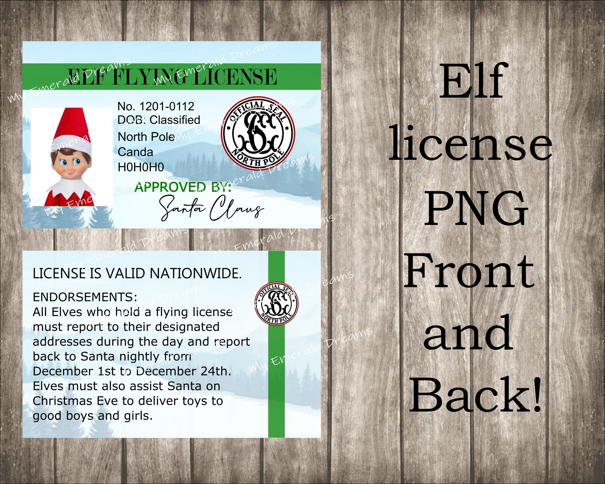 Elf Licence - Etsy
