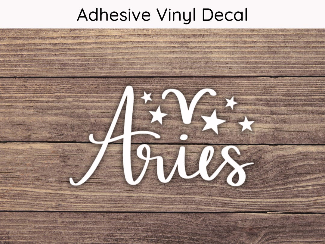 Aries Zodiac Sign Decal Design 2, Astrology Vinyl Decals, Horoscope ...