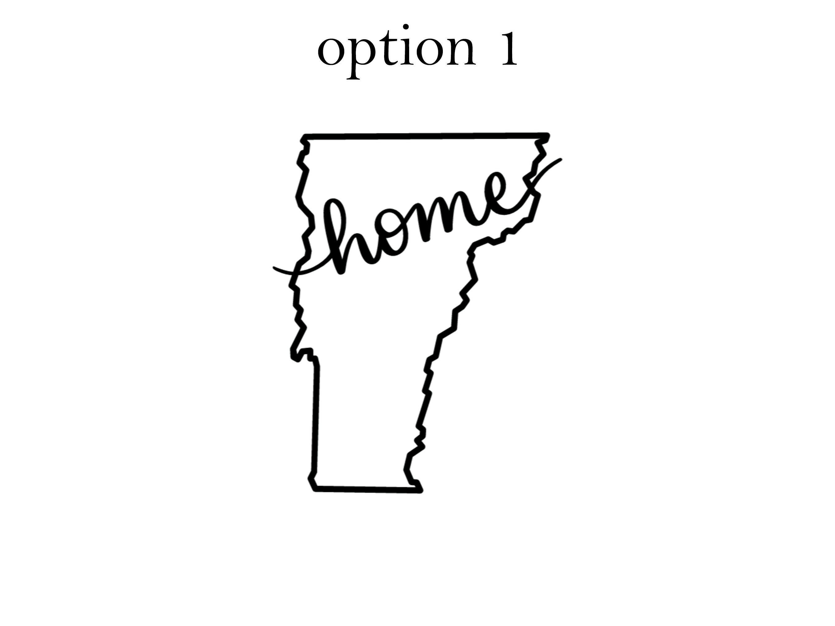 Vermont Home State Decal - Car Decal, Bumper Sticker, Laptop Sticker ...