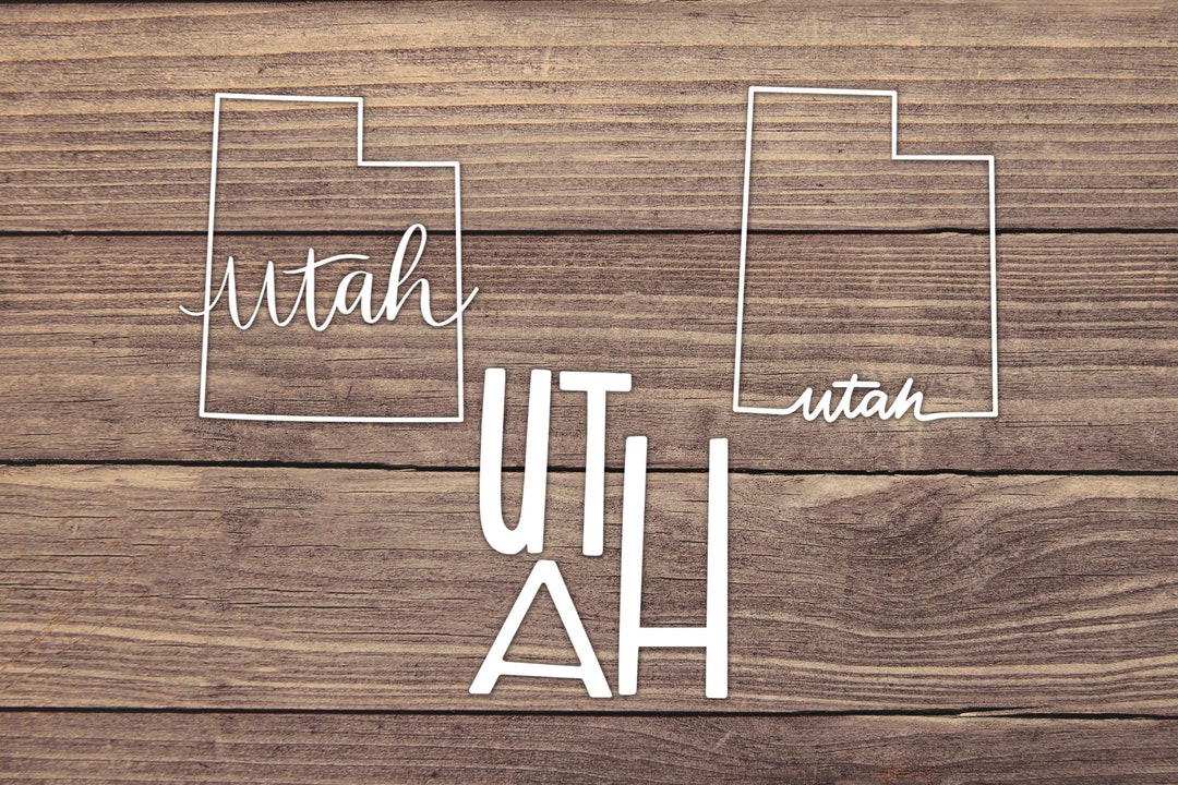 Utah State Decal - Multiple Sizes - Car Decal, Bumper Sticker, Laptop ...