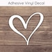 Heart Decal Design 2, Valentine Decal, Love Decal, Heart Sticker, Drawn ...