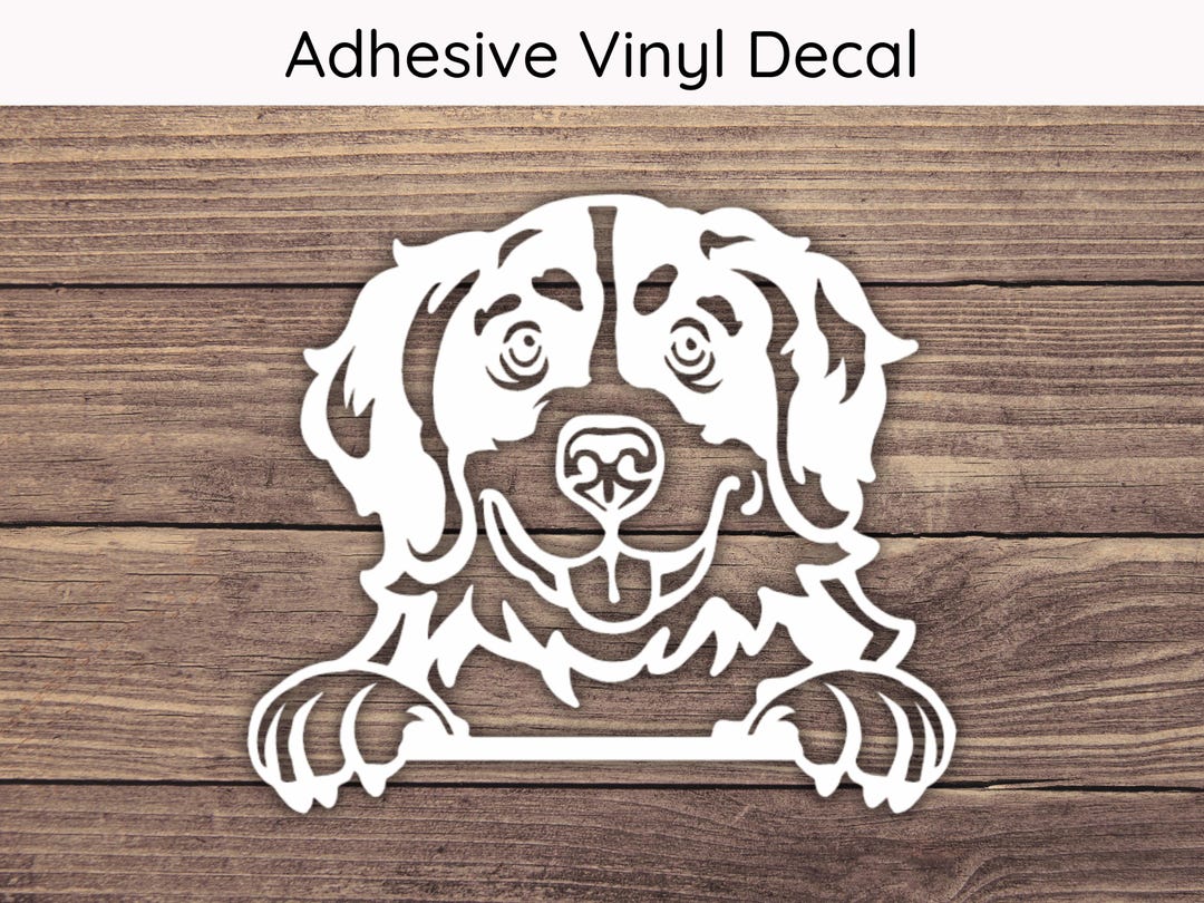 Bernese Mountain Dog Peeking Decal, Bernie Dog Vinyl Decals, Puppy ...
