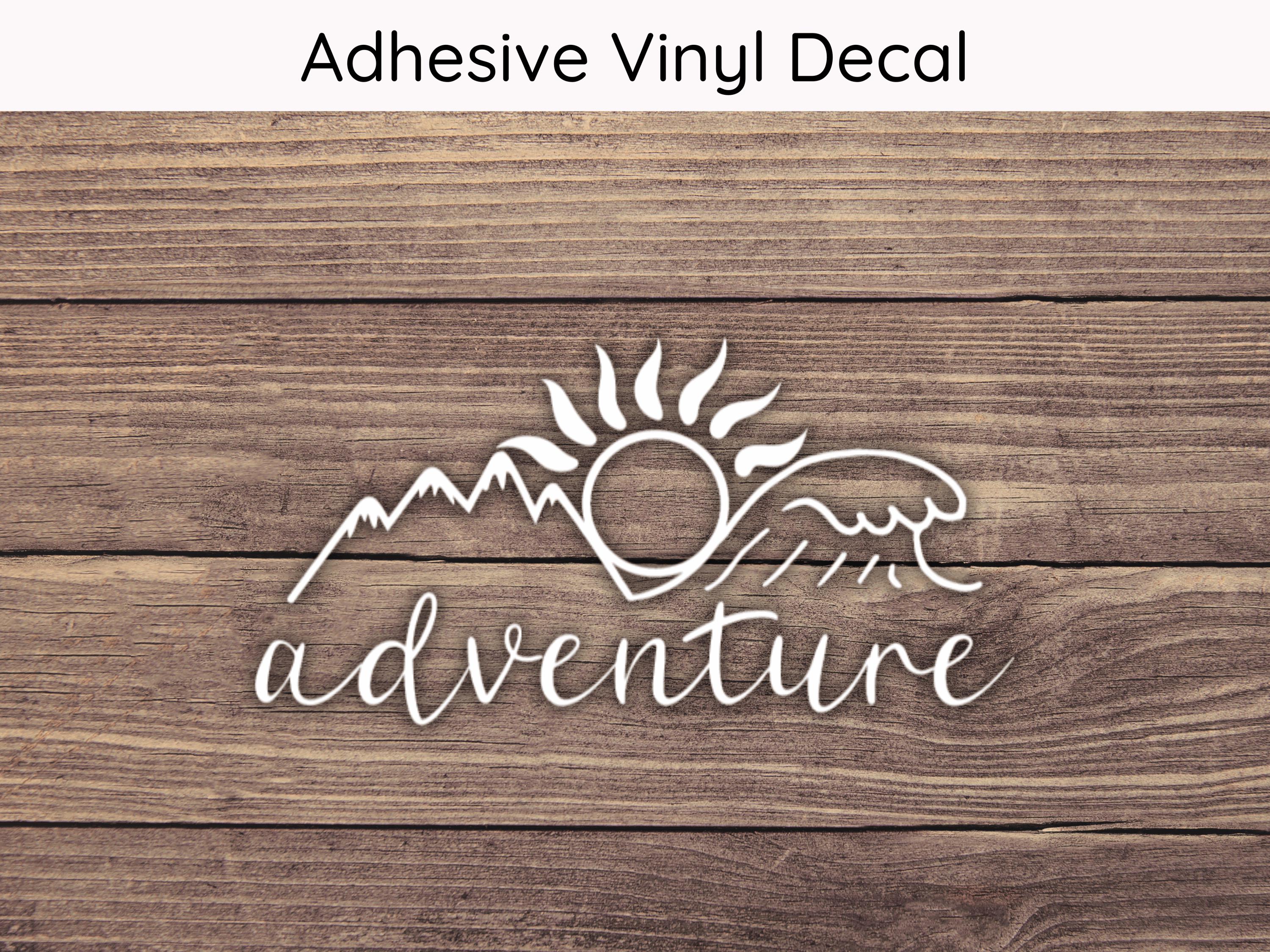 Adventure Decal Design 1, Mountain Sun Wave Bumper Sticker, Adventures ...