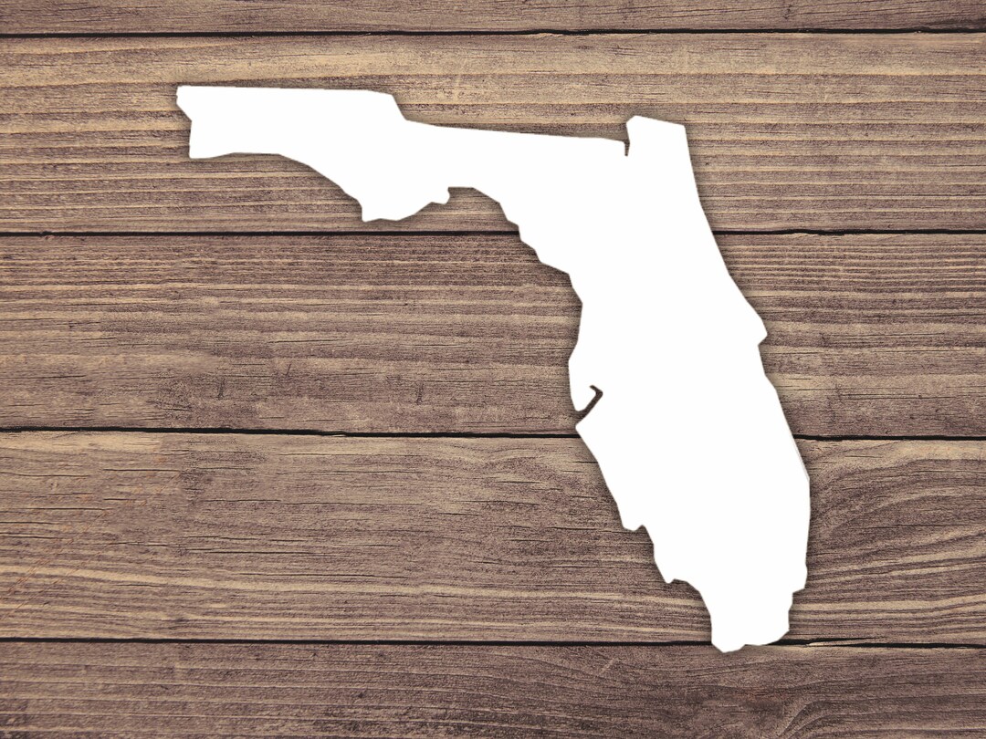 Florida Silhouette Decal, Florida Silhouette Sticker, Florida Decal ...