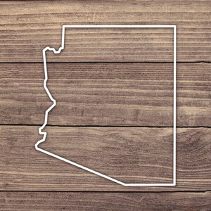 Arizona Outline Decal Arizona Decal Arizona Sticker AZ - Etsy