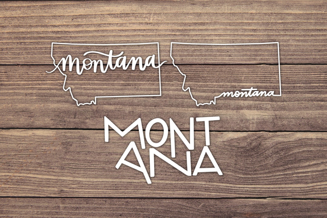 Montana State Decal - Multiple Sizes - Car Decal, Bumper Sticker ...