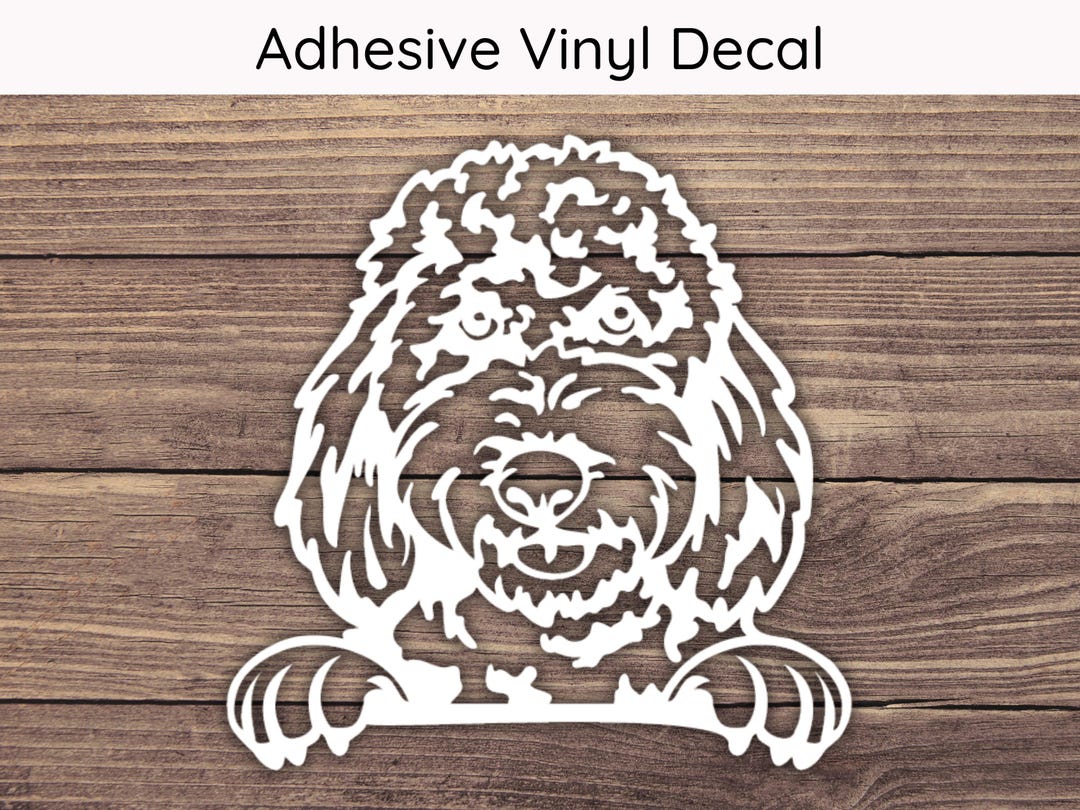 Goldendoodle Peeking Decal, Goldendoodle Decal, Goldendoodle Sticker ...
