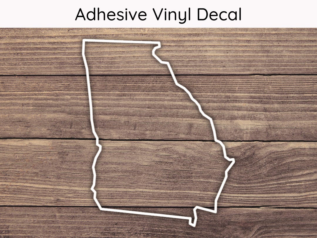 Georgia Outline Decal, Georgia Outline Sticker, Georgia Decal, Georgia ...
