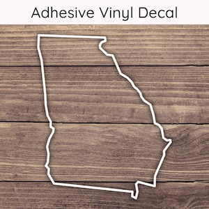 Georgia Outline Decal, Georgia Outline Sticker, Georgia Decal, Georgia ...
