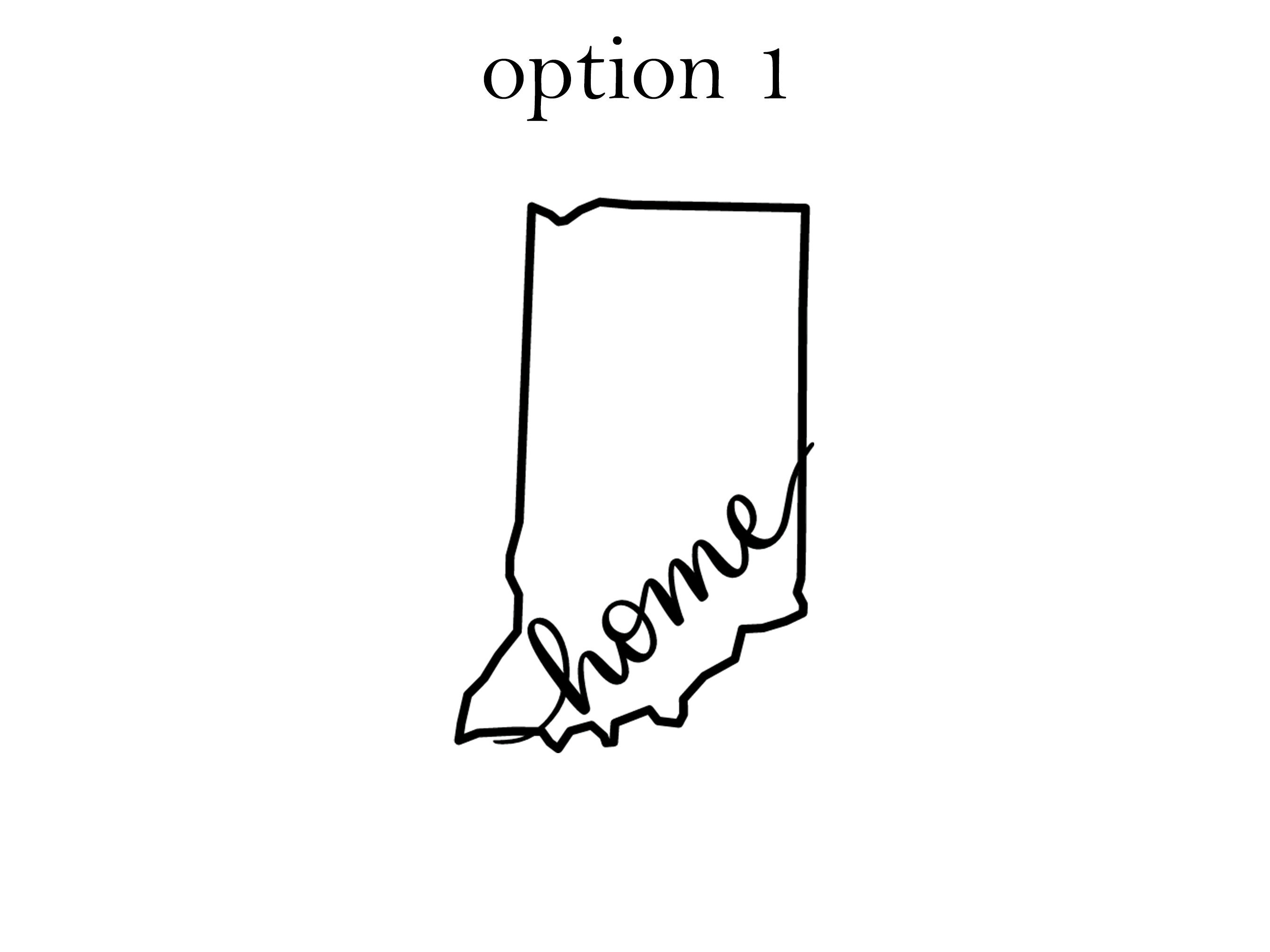 Indiana Home State Decal Multiple Sizes Car Decal Bumper | Etsy