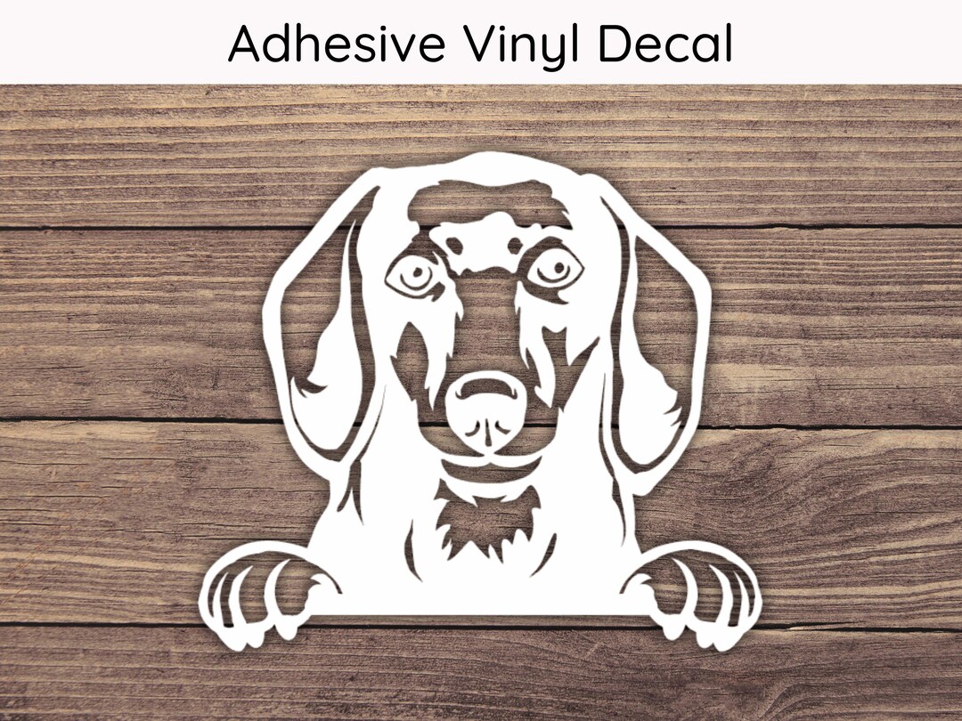 Dachshund Peeking Decal, Wiener Dog Decal, Dog Sticker, Puppy Bumper ...