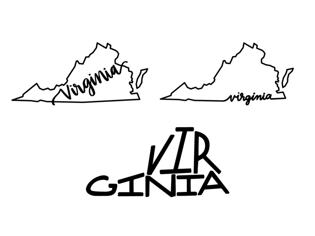 Virginia State Decal Multiple Sizes Car Decal Bumper - Etsy