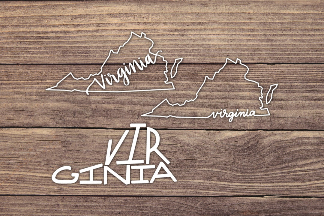 Virginia State Decal - Multiple Sizes - Car Decal, Bumper Sticker ...