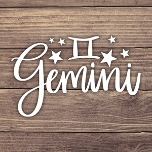 Gemini Zodiac Sign Decal Design 2, Gemini Decal, Gemini Sticker, Zodiac ...