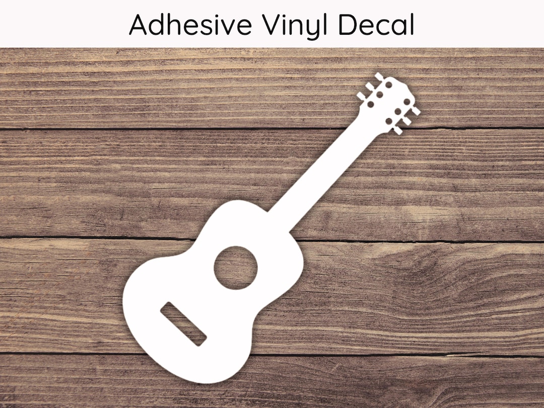 Guitar Decal, Guitar Adhesive Decal, Guitar Sticker, Music Decal, Music ...