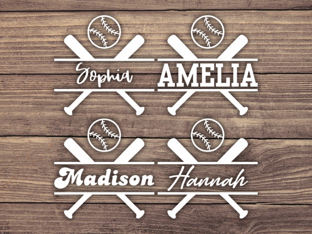 Custom Softball Name Decal, Softball Decal, Softball Sticker, Sport ...