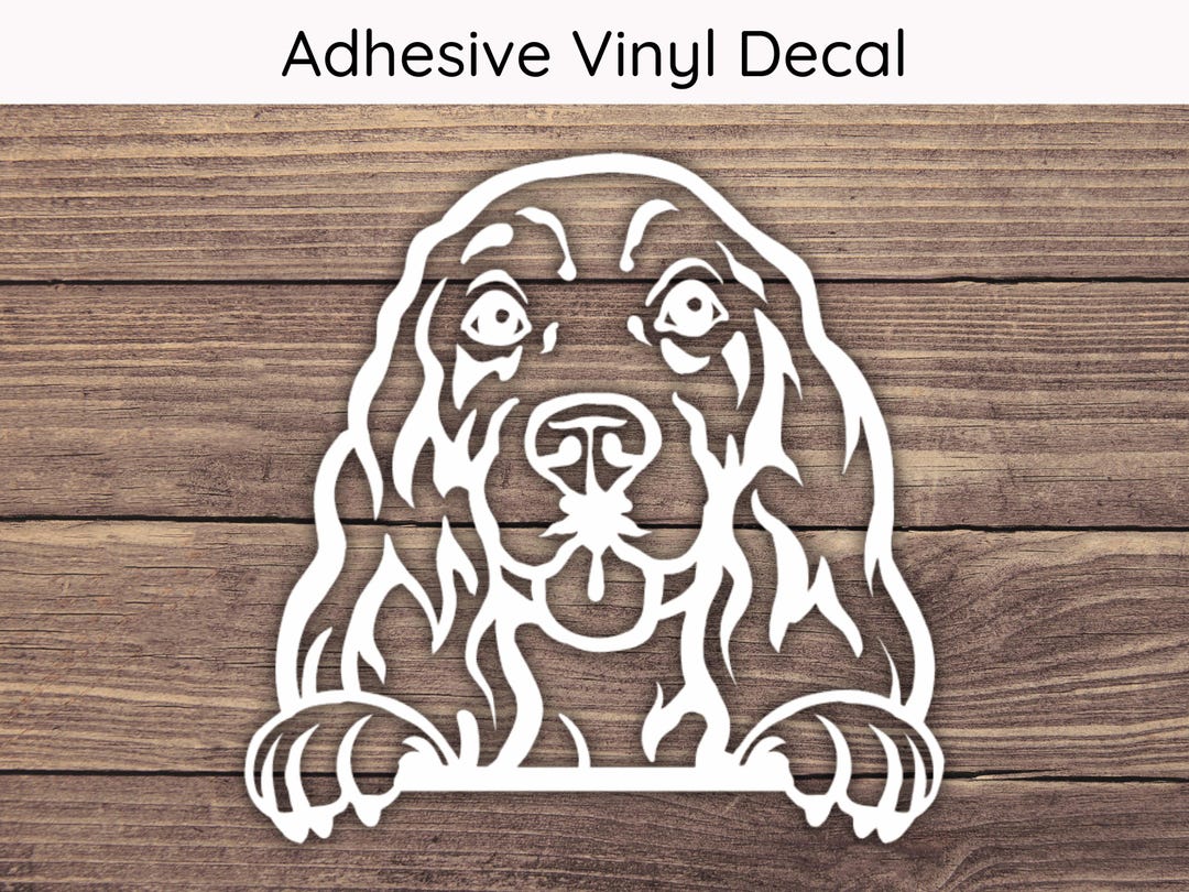 Cocker Spaniel Peeking Decal, Dog Decal, Puppy Bumper Sticker, Playful ...