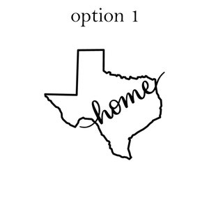 Texas Home State Decal - Multiple Sizes - Car Decal, Bumper Sticker ...