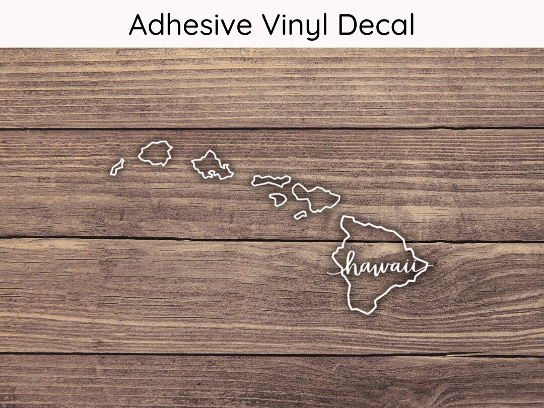 Hawaii State Decal Design 1, Hawaii Decal, Hawaii Home Decal, Hawaii ...