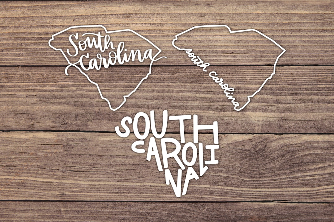 South Carolina State Decal - Car Decal, Bumper Sticker, Laptop Sticker ...