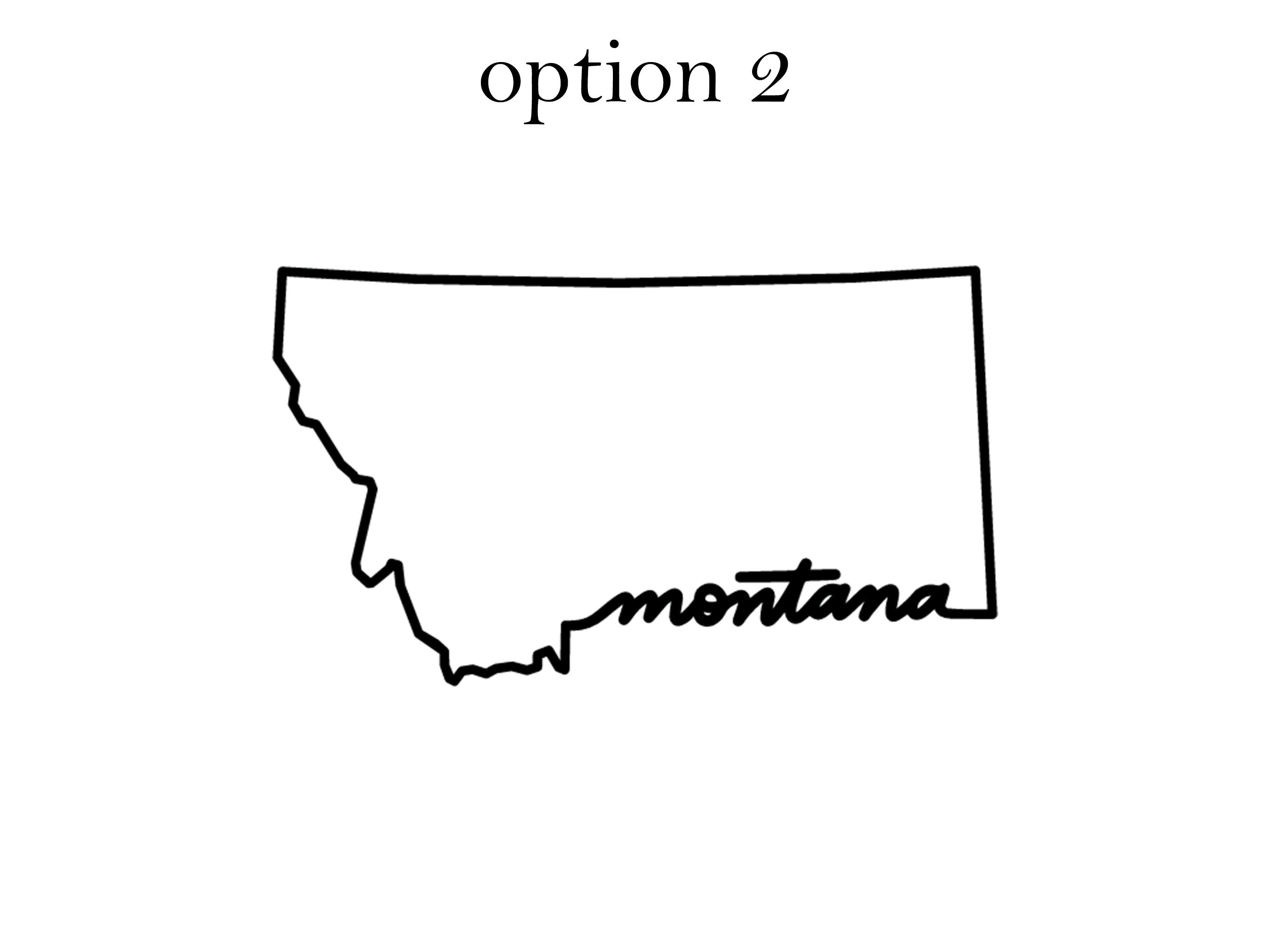 Montana State Decal - Multiple Sizes - Car Decal, Bumper Sticker ...