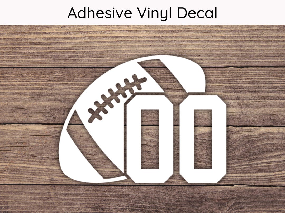 Custom Football Number Decal, Football Decal, Football Team Sticker ...