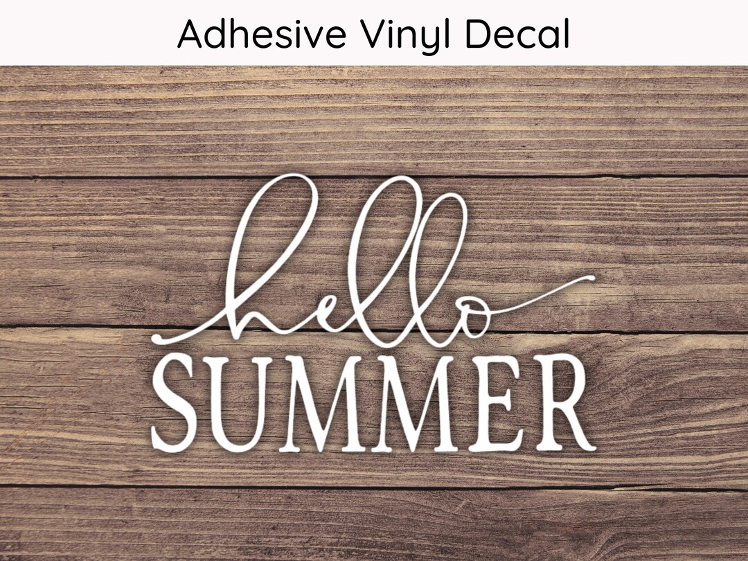 Hello Summer Decal Design 2 - Multiple Sizes - Car Decal, Bumper ...