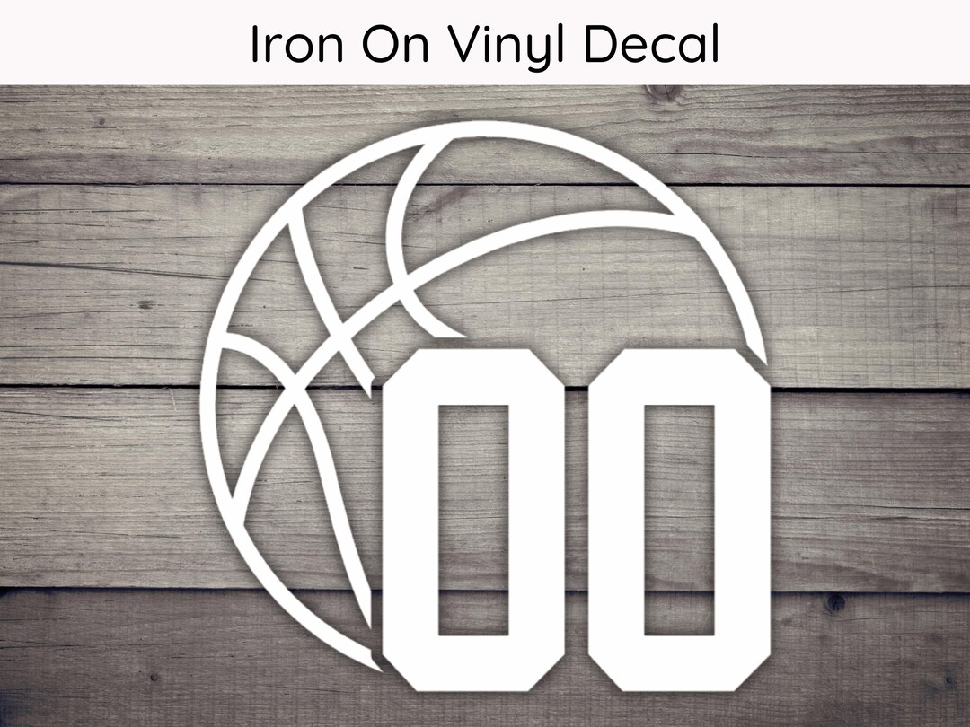 Custom Basketball Number Iron on Decal, Basketball Iron on Decal ...
