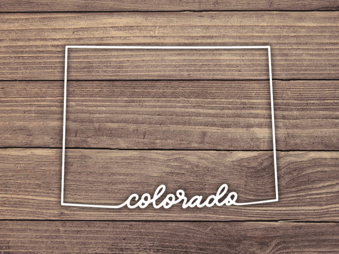 Colorado State Decal Design 2, Colorado State Sticker, Colorado Decal ...