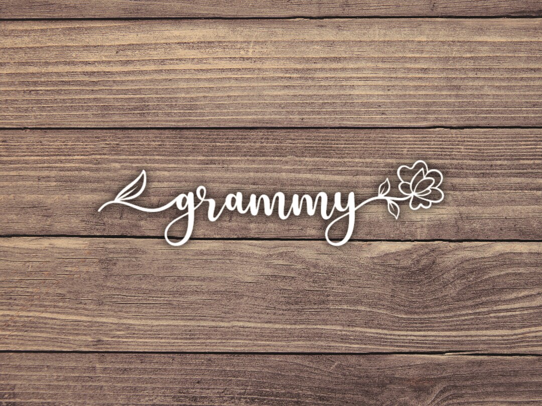 Grammy Flower Decal, Grammy Decal, Grammy Sticker, Flower Sticker, Cute ...