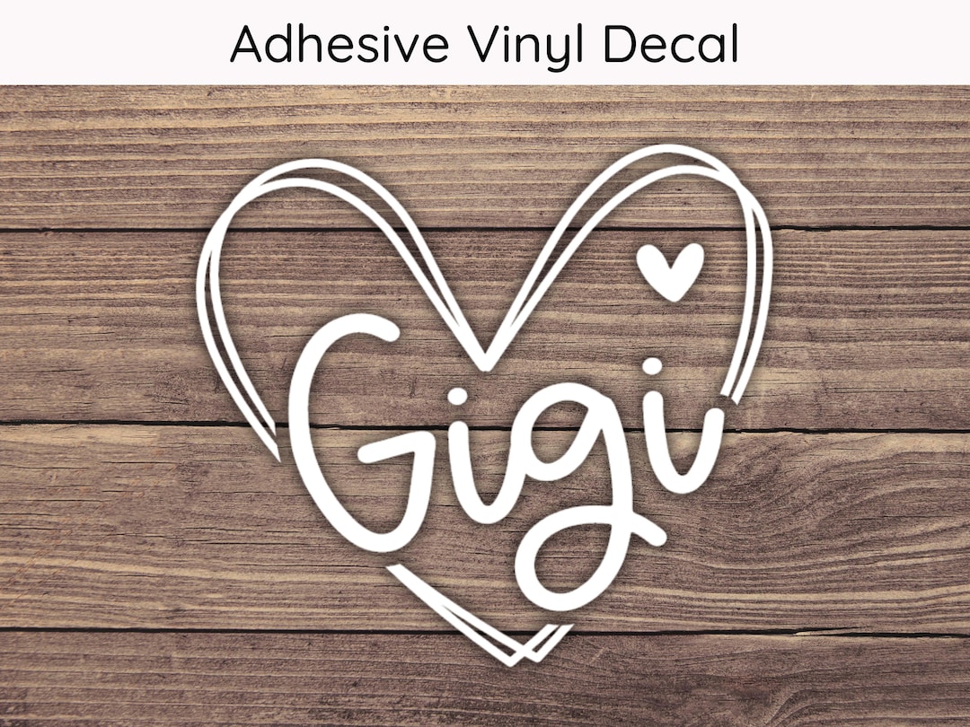 Gigi Heart Decal, Gigi Heart Sticker, Gigi Decal, Gigi Sticker, Grandma ...