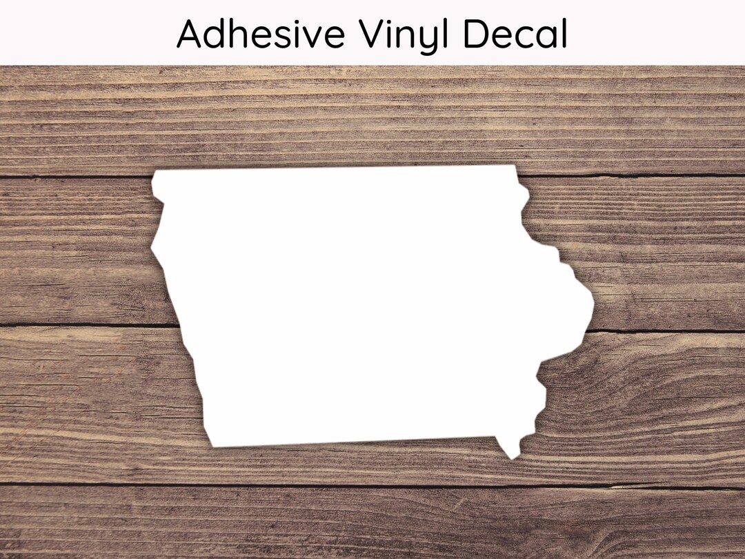 Iowa Silhouette Decal - Multiple Sizes - Car Decal, Bumper Sticker ...