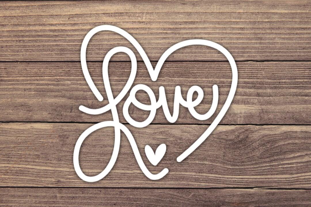 Love Heart Decal Design 1 Multiple Sizes Car Decal, Bumper Sticker ...