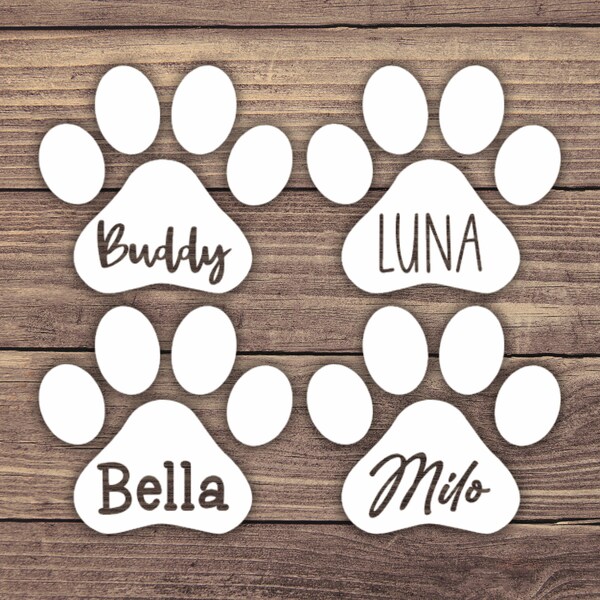 Paw Print Decal - Etsy