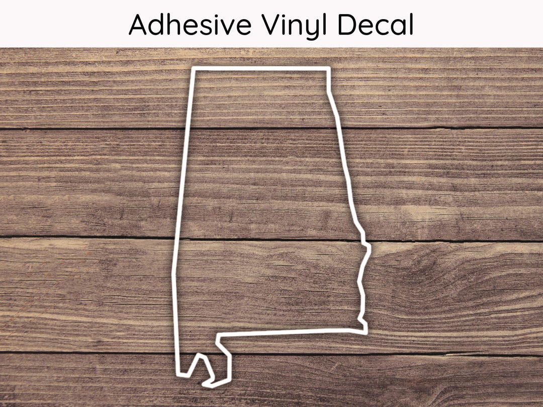 Alabama Outline Decal, Alabama Decal, Alabama Sticker, Bama Vinyl ...