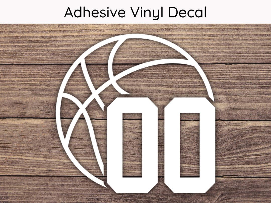 Custom Basketball Number Decal, Basketball Decal, Basketball Team ...
