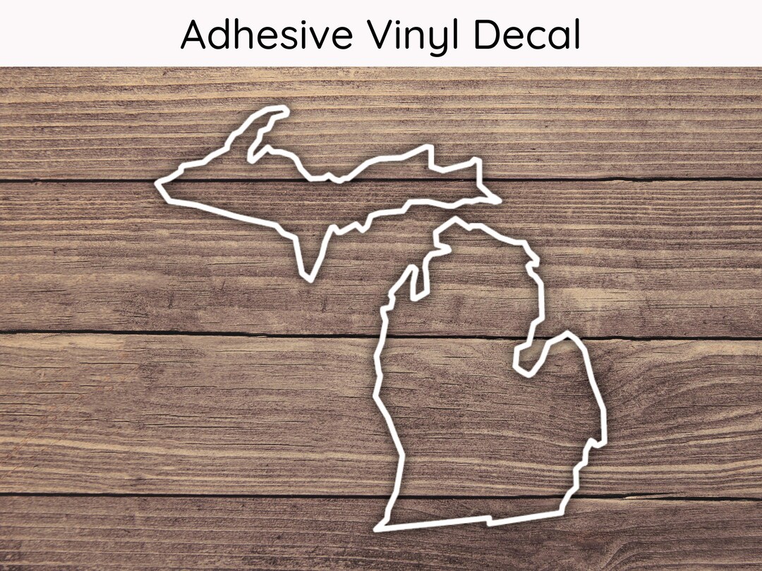 Michigan Outline Decal - Multiple Sizes - Car Decal, Bumper Sticker ...