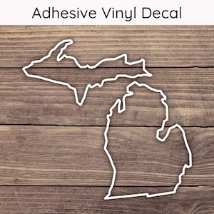 Michigan Outline Decal - Multiple Sizes - Car Decal, Bumper Sticker ...