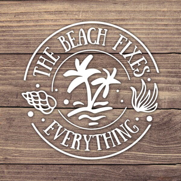 Beach Life Decal - Etsy