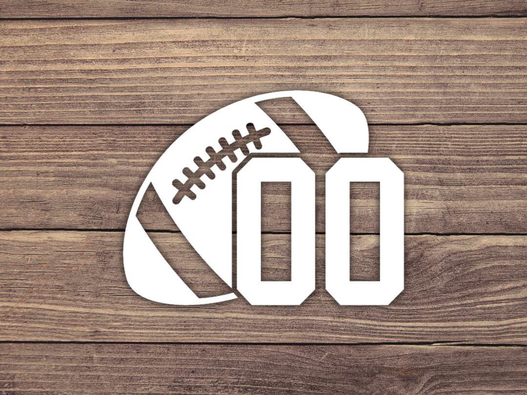 Custom Football Number Decal, Football Decal, Football Team Sticker ...