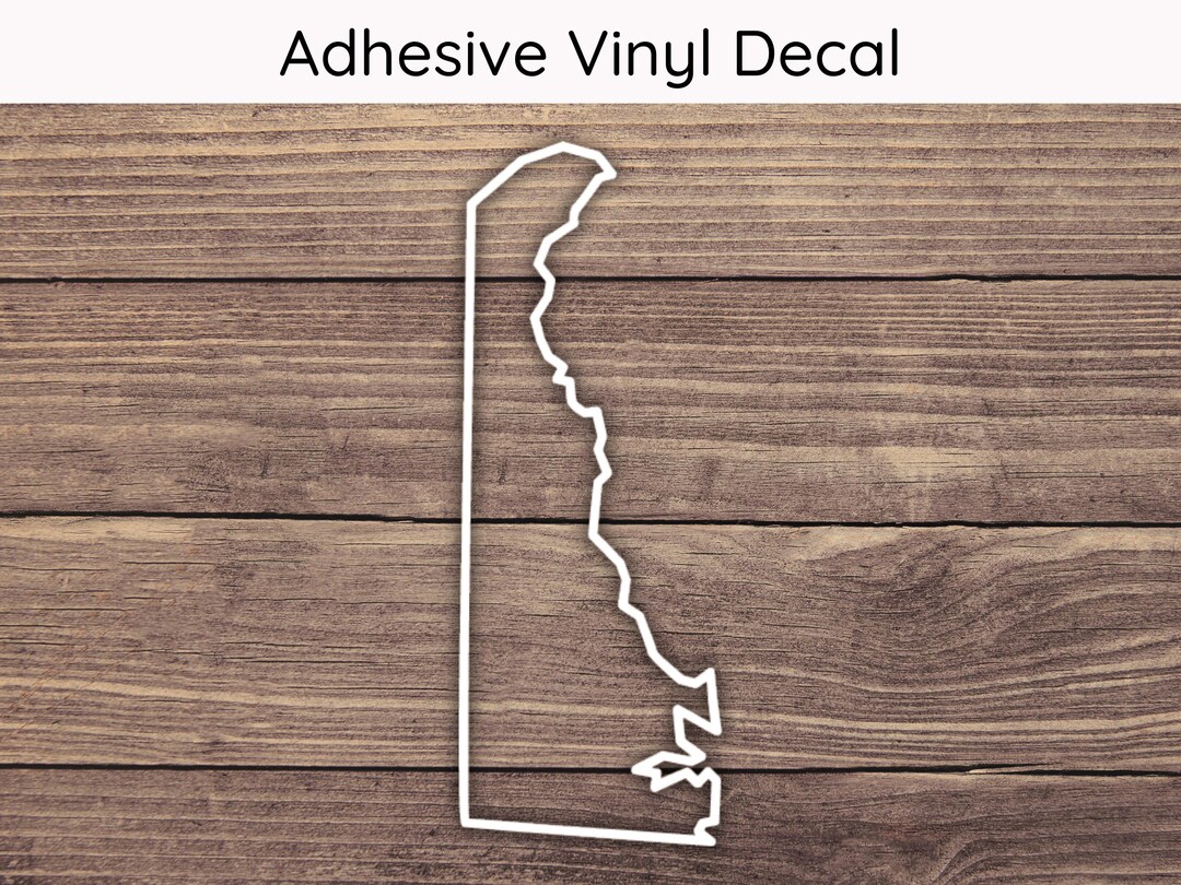Delaware Outline Decal, Delaware Decal, Delaware Sticker, Delaware ...