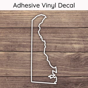 Delaware Outline Decal, Delaware Decal, Delaware Sticker, Delaware ...